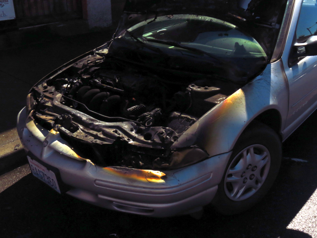 car-fire-on-3rd-ave-view-of-engine-afterwards | Whatcom News
