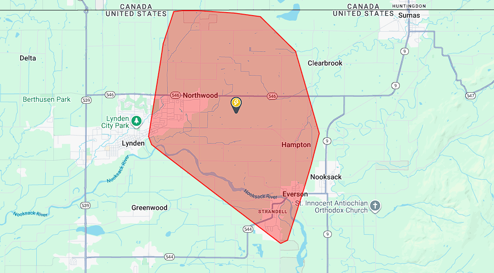 Power outage leaves over a thousand without power in north Whatcom ...